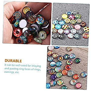 100 Pcs Gem Patch Jewelry Set Glass Vase Set Rhinestone Jewelry Set Loose Beads Glass Gemstone Patches Jewelry Making Supplies Halloween Jewelry Gems Patch Glass Cabochons Gem