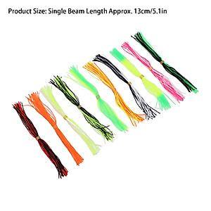 Silicone Jig Skirts, Fishing Skirt for Lures, Fishing Skirt Baits, Fishing Jig Baits Skirts for Trout Fishing, Environmental Friendly Fishing Skirt Personally Constructed Fishing Lures Accessories