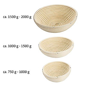 Westmark Round Fermentation Baskets, 10" diameter, Wicker