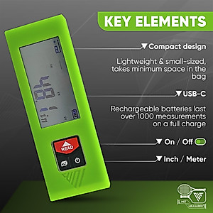 NetMeasurer: Net Height Laser Measuring Tool - Laser Measure for Pickleball and Tennis Nets, Accessories, Equipment for Training and Practice, Class 2 Laser Precision Digital Measurement Tool