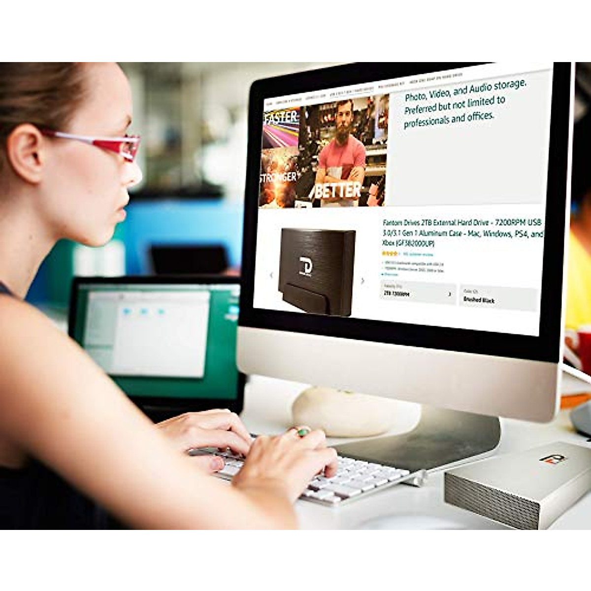 Fantom Drives 14TB 7200RPM External Hard Drive - USB 3.0/ eSATA Silver Aluminum Case - Mac, Windows (GFSP14000EU3) (Renewed)