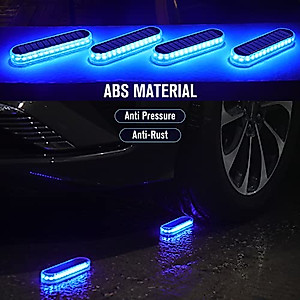 Honalia Solar Dock Lights Marine, 6 Pack Solar Driveway Lights Stick on Dock Lights Solar Powered Waterproof IP68, Blue Solar Lights Outdoor for Driveway Deck Patio Walkway Pathway Backyard.