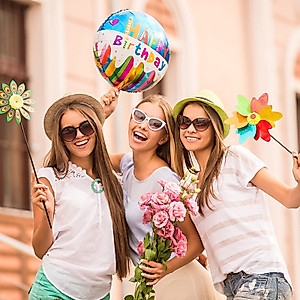 8 Pieces 80s Party Plastic Fashion T Shirt Clips Silk Scarf Ring Clip T-shirt Tie Clips for Halloween Women Fashion Round Circle Clip Buckle Clothing 80s Accessories (Fresh Style)