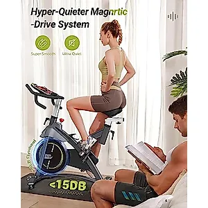 Cyclace Magnetic Exercise Bike (2023 Upgrade) -350 Lbs Weight Capacity - Indoor Cycling Bike with Comfortable Seat Cushion