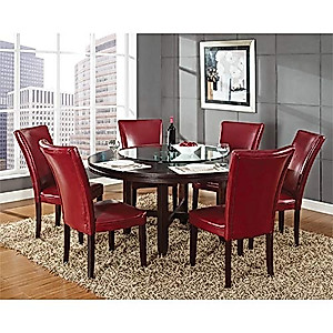 Pemberly Row Transitional Clear Tempered Glass 40-inch Lazy Susan