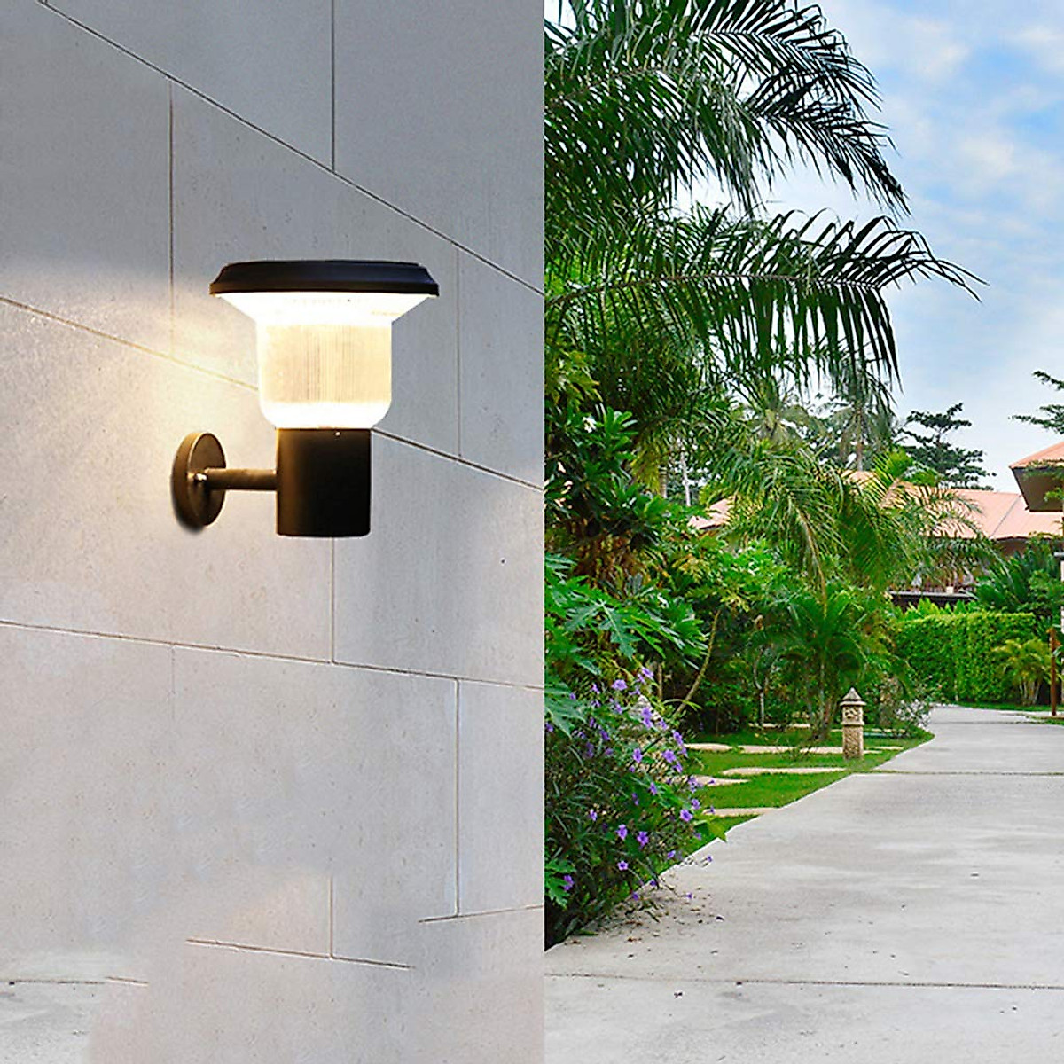 Outdoor Solar Light Modern Simple LED Wall Light - Wall Mount Wall Light, Waterproof Lamp Home Garden Light