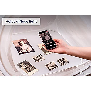 Photomyne Professional Photo Studio Shooting Tent | Photo Light Tent | Photo Light Box | Light Cube Diffusion - White (19X19 inch)