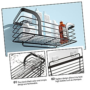 WOONEKY Bathroom Shelf Wall Mount Bathroom Shelf Toilet Glass Shelves Kitchen Shelf Rack Locker Shelf Wall Rack Shelf Glass Display Shelf Shower Shelf Adhesive Bathroom Organizer Glass