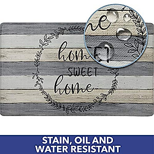 SoHome Cozy Living Anti-Fatigue Kitchen Mat for Floor, Farmhouse Rustic Wood Themed Cushioned Kitchen Runner Rug Mat, Stain Resistant, Easy Wipe Clean, 1/2 Inch Thick, 18" x 30"
