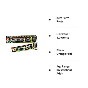 Organic Black Seed Essential Toothpaste 5 in 1 100% Fluoride Free & Vegetable Base for Seneitive Teeth.