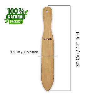 Crepe Spreader Sticks & Spatula Turner - Set of 4 [12 Inch Spatula | 3.5", 5", 7" Inch Spreader] Pancake Maker Kit - Kitchen Creipe Tools - Suitable for All Crepe Pan Sizes T Shape Construction