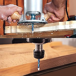 EANOSIC 5PCS Upcut Spiral Flush Trim Router Bit, 1/4 Inch Shank Solid Carbide Flush Trim Router Bits CNC Spiral Bit with Nano Blue Coating(1/4" Shank Up-Cut)