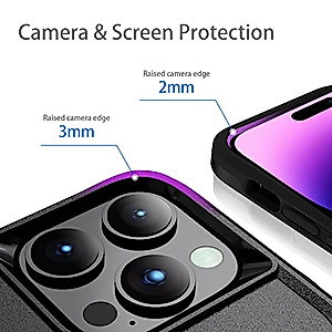 Hsefo Designed for iPhone 14 Pro Max Case, Heavy Duty Protection Shockproof Dropproof Dustproof Anti-Scratch Cover Protective Phone Case for iPhone 14 Pro Max -Black