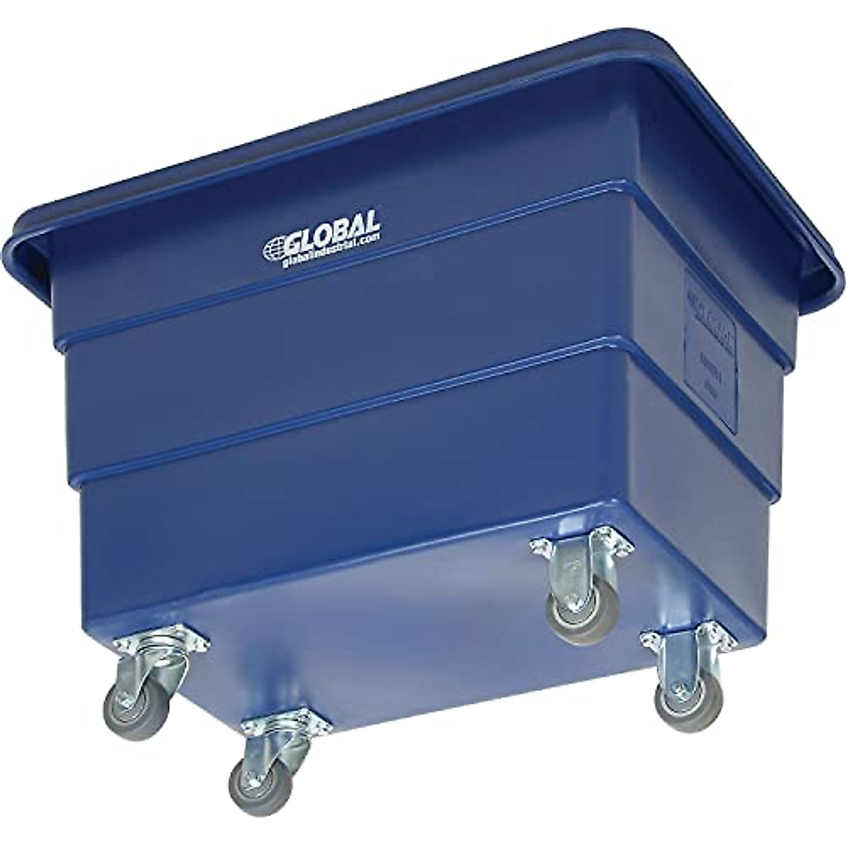 Global Industrial Plastic Bulk Box Truck, 6 Bushel/500 Lb. Capacity, Blue, 33-2/5"L x 23" W x 24-1/2"H