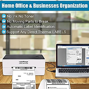 LabelRange 300DPI High Resolution Thermal Label Printer - Commercial Grade Shipping Label Printer 4x6, Support Amazon Ebay Paypal Shopify Etsy Shipstation and More on Windows, Mac and Linux System