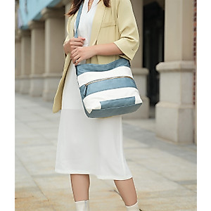 MKF Collection Shoulder Bag for Women, Vegan Leather Top-Handle Hobo Bag Handbag Purse