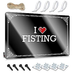 Cave Door Sign I Love Fisting Tin Sign Unique Home Decor Room Decor For Men (Color : Colour, Size : 20X30CM)