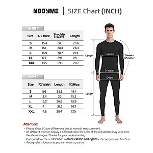 NOOYME Thermal Underwear for Men Long Johns for Men, Long Underwear Mens Base Layer Men for Cold Weather