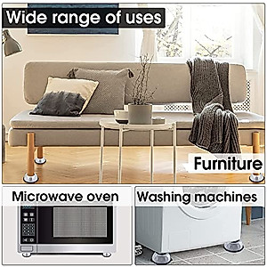 VAIIEYO 4Pcs Shock & Noise Cancelling Washing Machine Support, Anti Slip Rubber Washing Machine Feet Pads, Washing Machine Stabilizer, Anti-Walking Rubber Pads for Home Appliances, Universal Size