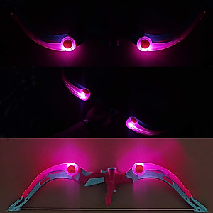NWESTUN Bow and Arrow for Kids with LED Flash Lights - Archery Bow with 10 Suction Cups Arrows, 6 Foam Targets, Quiver and Target, Gifts for 4-12 Year Old Girls, Pink