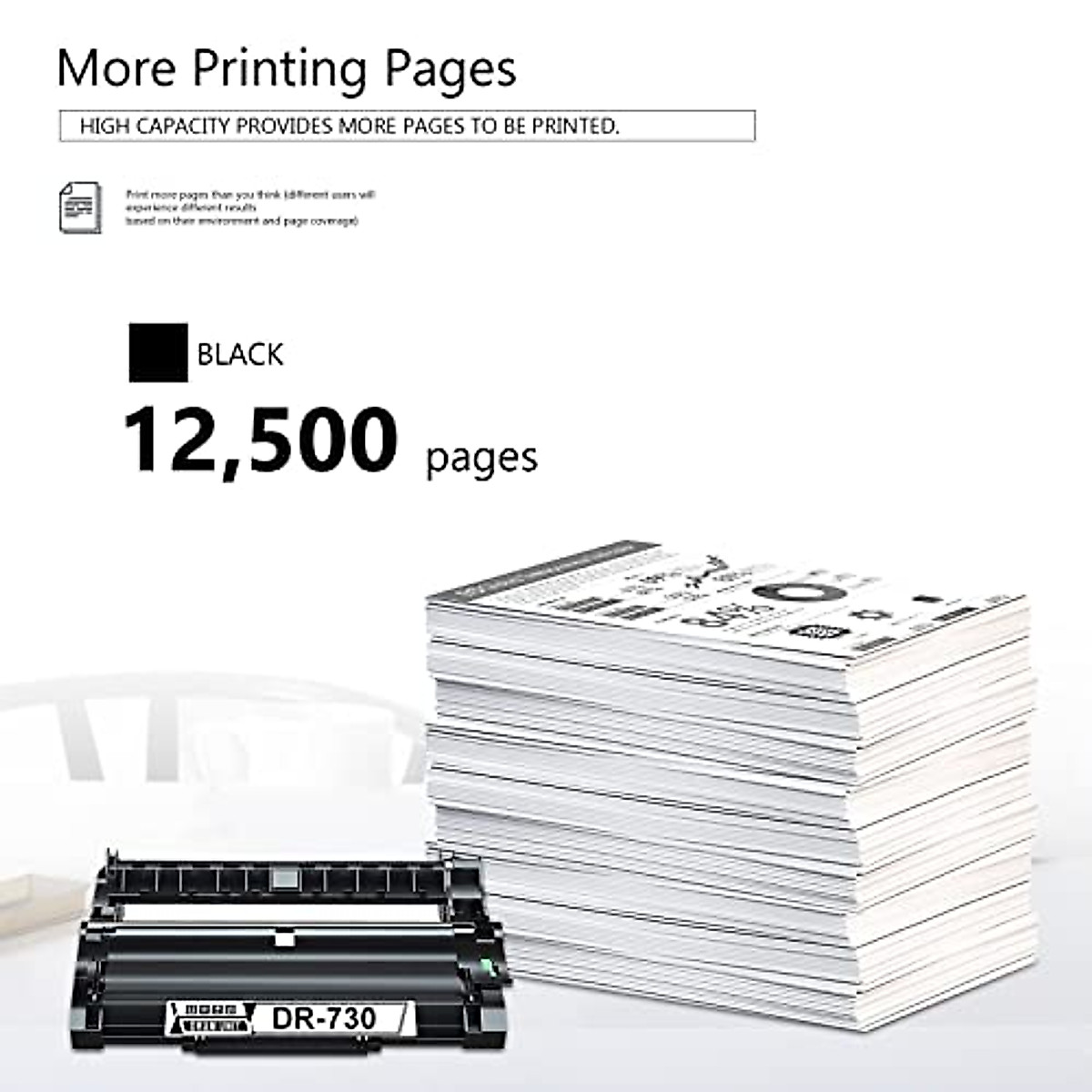 GULOYA Compatible DR-730 DR730 Black High Yield Drum Unit Replacement for Brother DR 730 DCP-L2550DW MFC-L2710DW L2750DW HL-L2350DW L2395DW Printer Drum Unit (Drum unit, NOT toner)