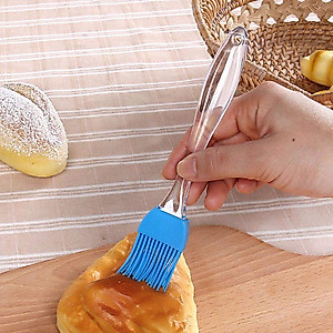 SILCONY 7" Silicone Basting Pastry Brush - Perfect for Oil Butter Spread, Marinades, Baste, BBQ, Grill, Cooking - BPA Free, Food Grade Material, Dishwasher Safe (3, 7 Inches)