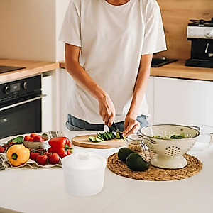 Angoily 2pcs White Ceramic Stew Pot with Lid 3. 5 Inch Porcelain Steaming Cup Small Steaming Cup Soup Noodle Bowl Stockpot Cookware for Egg Custard Medicinal and Birds Nest