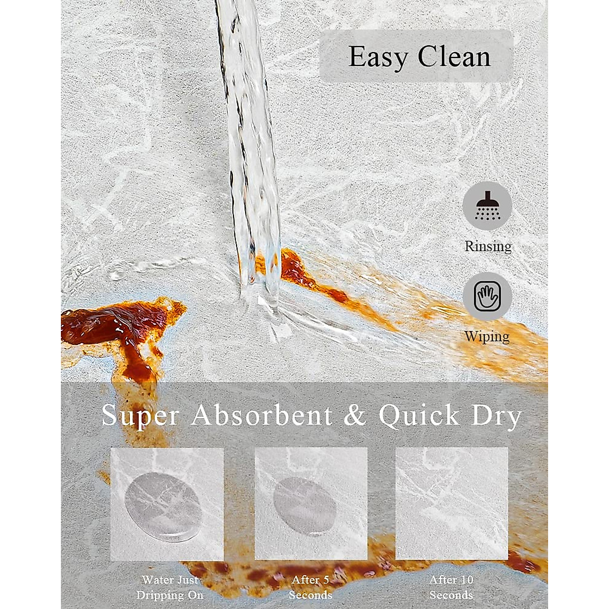 Coffee Mat-Coffee Bar Accessories-No Water Marks Dish Drying Mat-Coffee Bar Mat for Countertops Rubber Backing Bar Mat Under Coffee Maker Machine Coffee Pot-Perfect Coffee Station Organizer