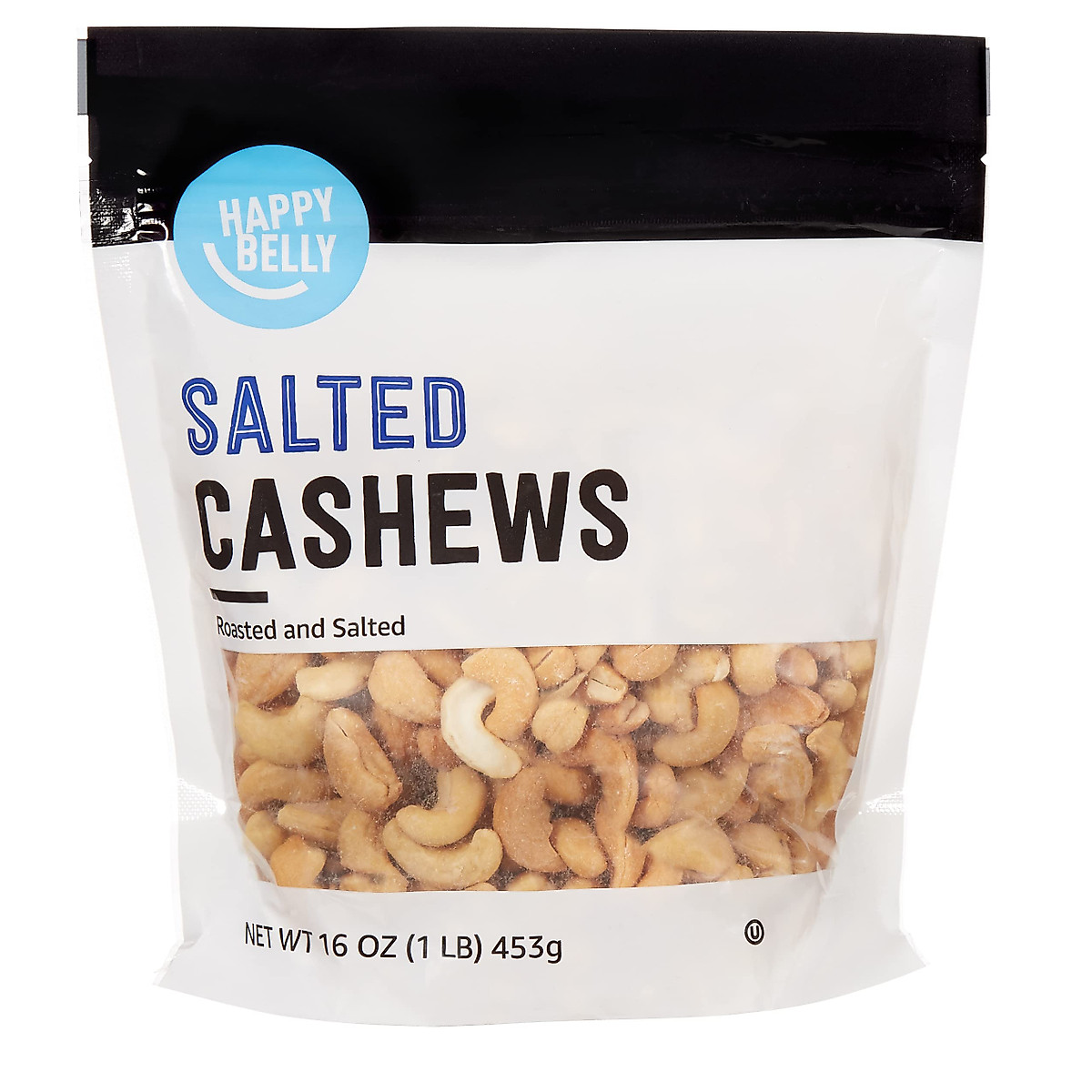 Amazon Brand - Happy Belly Cashews, Roasted & Salted, 16 ounce