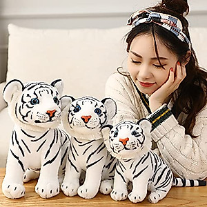 GUDVES Tigers Plush Toy Stuffed Animal Plush Cat - by Tiger Tale Toys Cute Lifelike Tiger Stuffed Animals Animals Kids Toy Gift for Boy Baby Hug Tiger - Lifelike Stuffed Animal (7.8 in, Yellow Tiger)