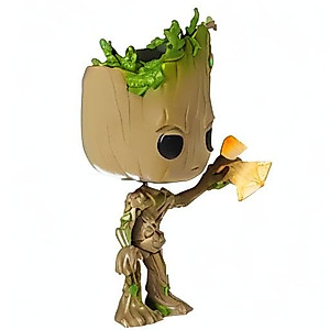 POP Marvel: Avengers Infinity War - Groot with Stormbreaker Funko Pop! Vinyl Figure (Bundled with Compatible Pop Box Protector Case) Multicolored 3.75 inches