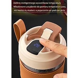 17oz Titanium Coffee Tumbler, Vacuum Insulated Travel Mug Spill Proof with Sliding Lid Reusable, for Hot and Cold Drinks