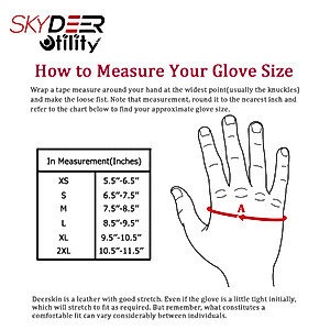 SKYDEER Full Premium Genuine Deerskin Leather Hi-Performance Utility Driver Work Gloves (SD2210/L, Unlined)