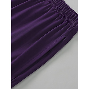 Latuza Women's Silky Soft Viscose Tank Top Short Pajama Set XL Eggplant