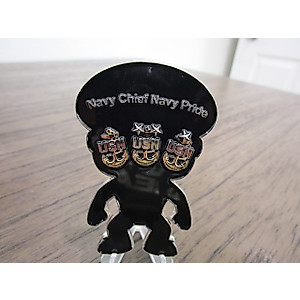 USN Oversized Head Style Male Navy Chief Navy Pride Khaki Uniform CPO Challenge Coin