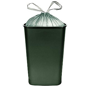 Color Scents - Medium Trash Bag, Drawstring - 8 Gallon Trash Bags, 200 Count - Kitchen Trash Bags, Scented Garbage Bag, Silver Bags in Linen Fresh Scent. (8 Packs of 25 Count)