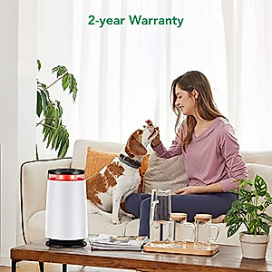 H13 True HEPA Air Purifier for Home to 219 ft² 24dB Quiet, with Orange Night Light,Removing 99.99% Dust, Pet Dander, Allergies for Bedroom Office Living Room