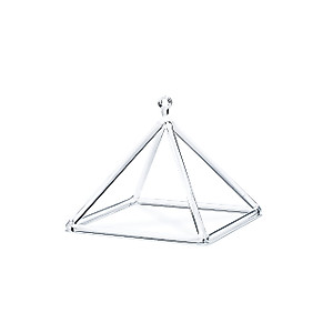 Joysense Clear Quartz Crystal Singing Pyramid 7 inch With Crystal Singing Bowl Striker and Carrying Case