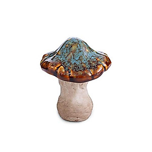 FICITI Ceramic Mushrooms Figurine Garden Decor, Lawn Mushrooms Decor, Garden Pots Decoration, Set of 4, 3 Inches High