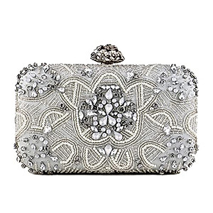 Diamante Crystal Prom Cocktail Party Wedding Engagement Evening Bag Purse Clutch Pouch