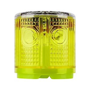 Aolyty Solar Strobe Warning Light Strong Magnetic Base Flashing Super Bright 360 Degree Automatically Turn On Waterproof for Construction Traffic Factory (Yellow)