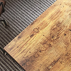 CubiCubi Computer Desk with Drawers, 47 Inch Office Desk with Storage Shelves, Modern Writing Study Work Desk for Home Office, Rustic Brown