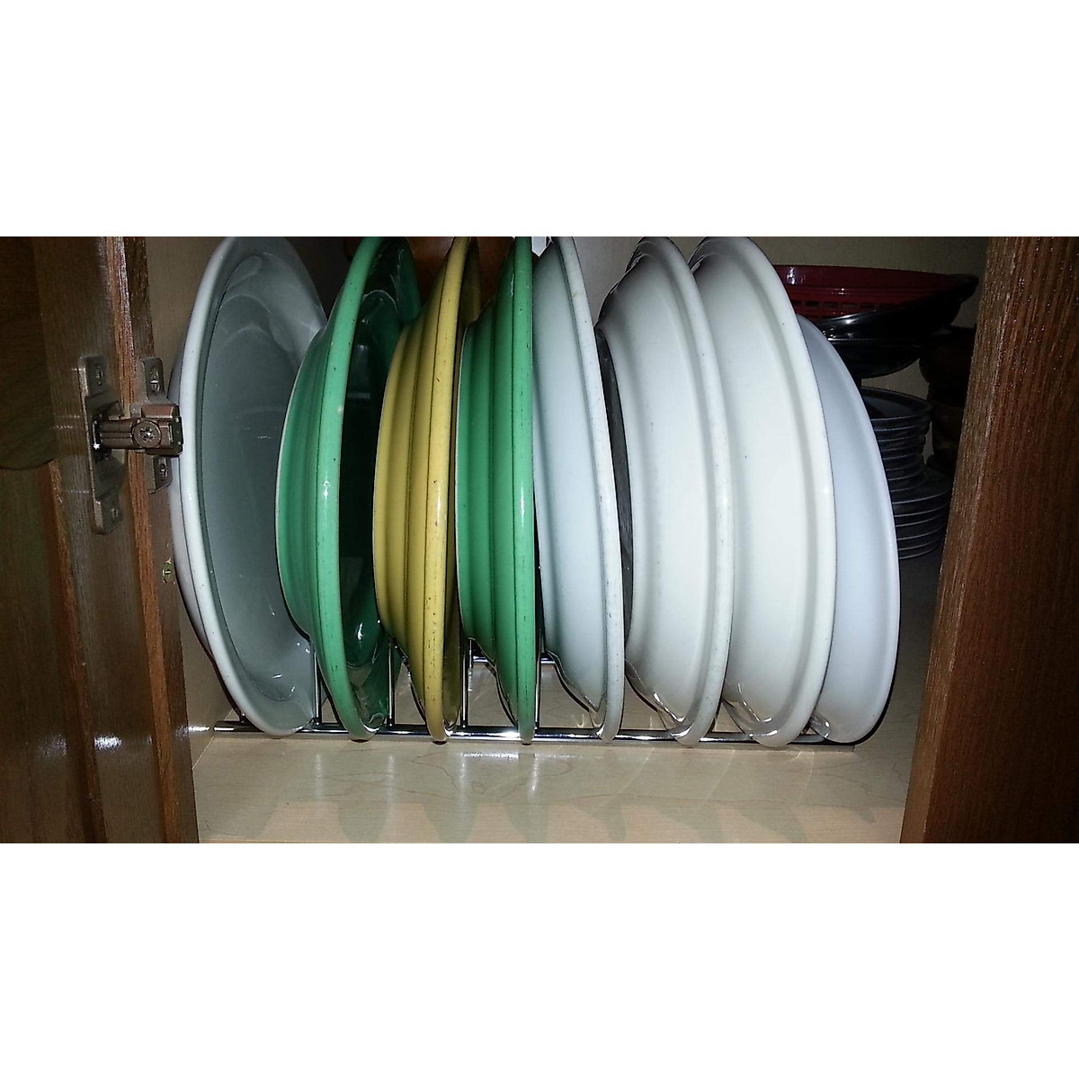 Slideep Pot Lid Holder Pan Lid Organizer Rack Cupboard Organizer Rack, Kitchen Organizer Rack for Pot Lids, Plates, Cutting Boards, Bakeware, Cooling Rack, Serving Trays, Stainless Steel, Pack of 2