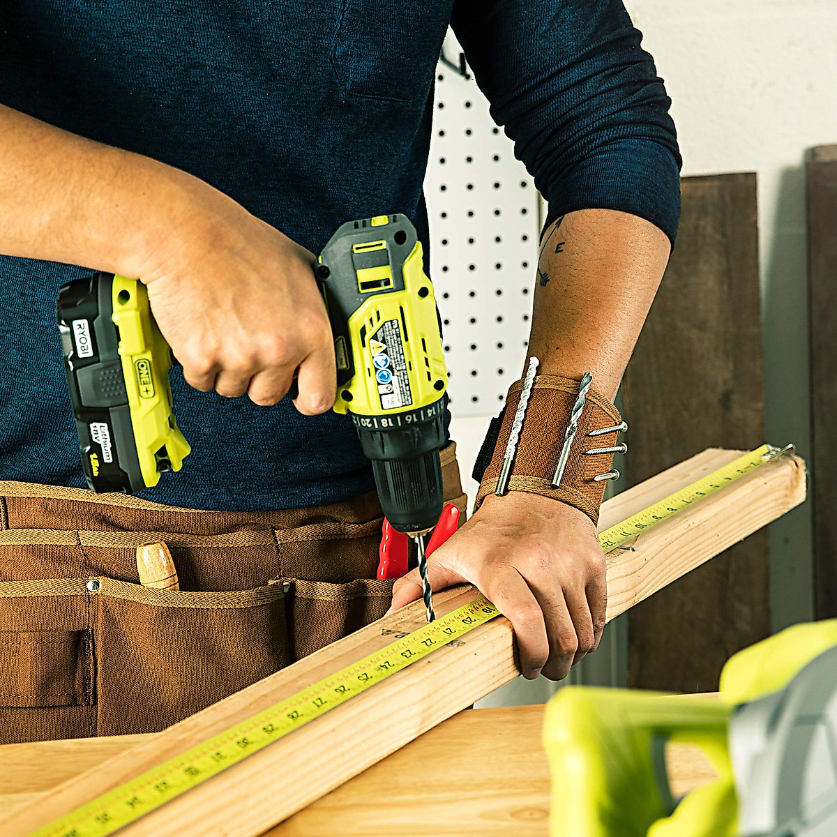Magnetic Wristband Handcrafted of Premium Canvas to Hold Screws, Nails, DIY Unique Cool Gift For The Man Who Has Everything Texas Canvas Wares