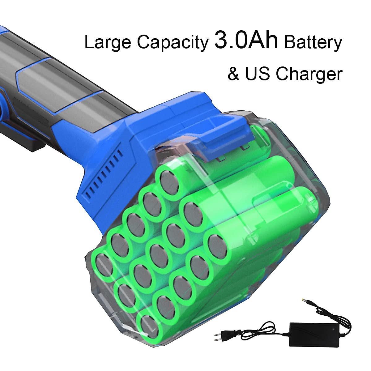 21V Cordless Angle Grinder Kit, 4-1/2'' Blade,10000 RPM Brushless Motor Electric Angle Grinder w/ 2-Position Handle, 3.0Ah Battery Grinder & Quick- Charger, for Cutting, Polishing