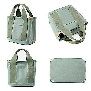 Vintage Canvas Tote Bag for Womens Multi-Pocket Handbag Fashion Crossbody Bag Shoulder Bag Hobo Bag 2023