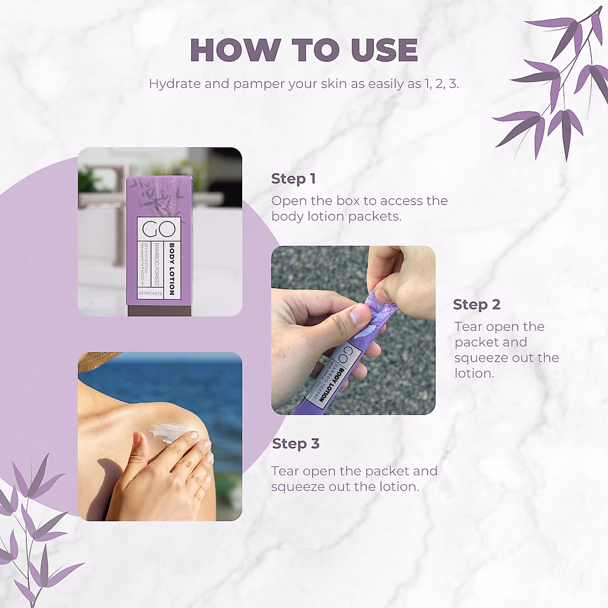 GO Essentials Travel Lotion Packets – Single Use Body and Hand Lotion for Hydrated Skin and Travel Size Toiletries. Airline Friendly – Portable Bulk Travel Size Lotion Packets. Womens Gift Set, Homeless Supplies Bulk Lotion, AirBnB Essentials