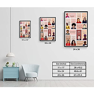 LOLUIS Women Leader Posters, Empower Women Poster, Women History Month Poster, Inspirational Wall Art For Teens Girls Room Decor, Womens UNFRAMED (16x24", 1.1 Women Leader)