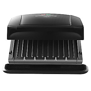 George Foreman 4-Serving Removable Plate Grill and Panini Press, Black, GRP1060B