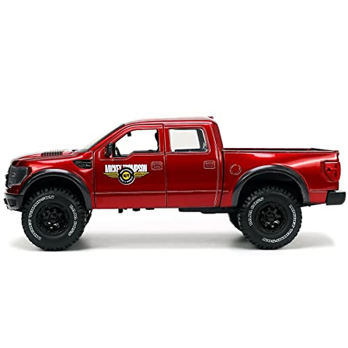 Jada Toys Just Trucks 1:24 2011 Ford SVT Raptor Die-cast Car Red with Tire Rack, Toys for Kids and Adults